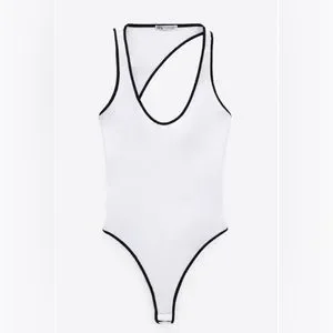 Zara | Tops | Zara Nwt Asymmetrical Bodysuit | Poshmark